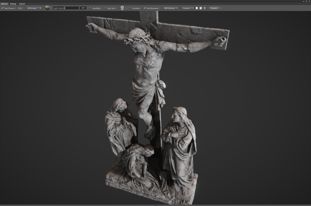 3d model scan crucifixion