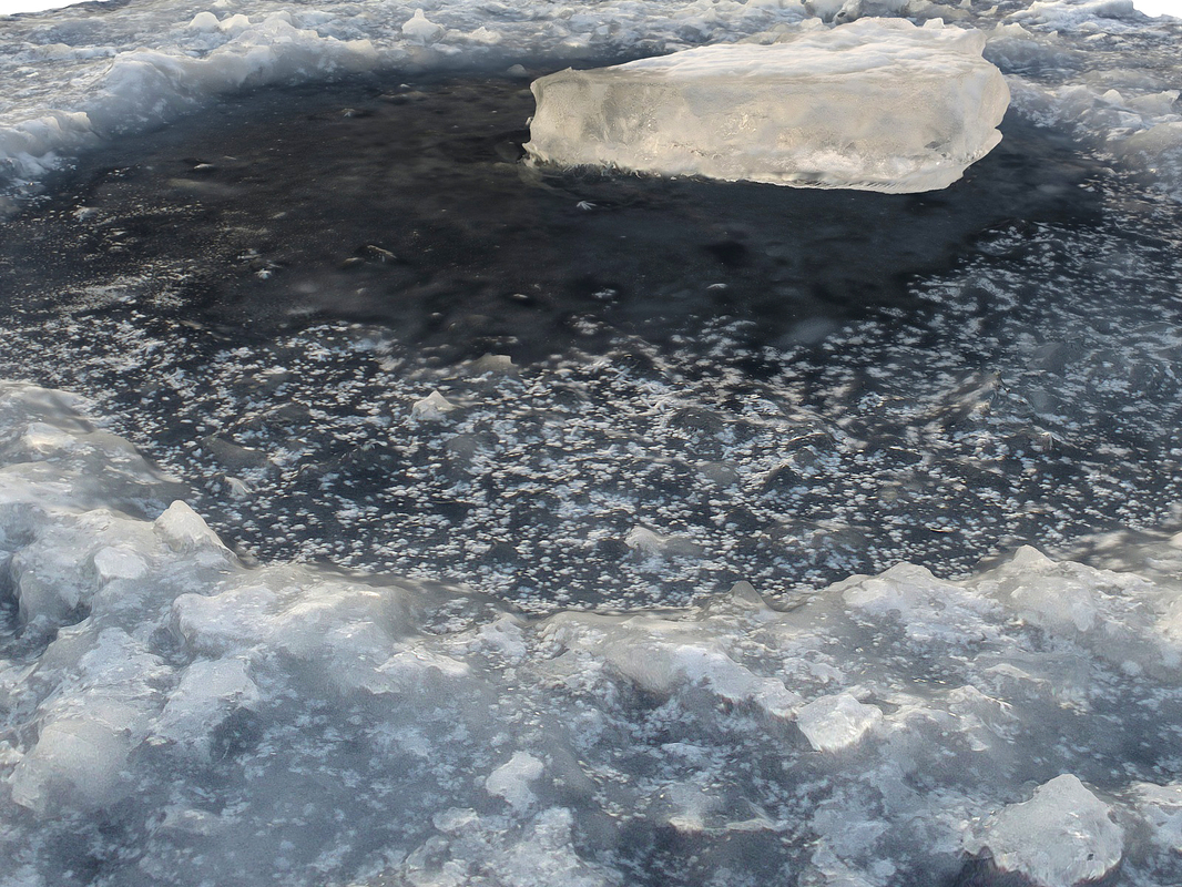 3d frozen puddle hd model