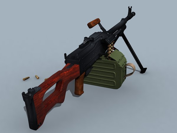 soviet kalashnikov pk pkm 3d model