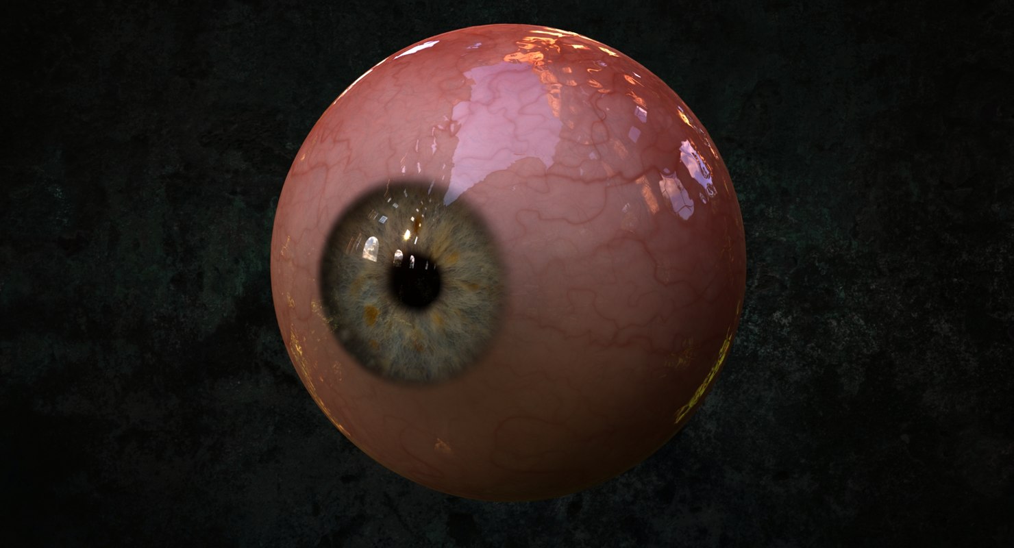 3d realistic human eye pupil
