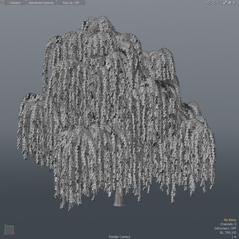 3d model willow tree