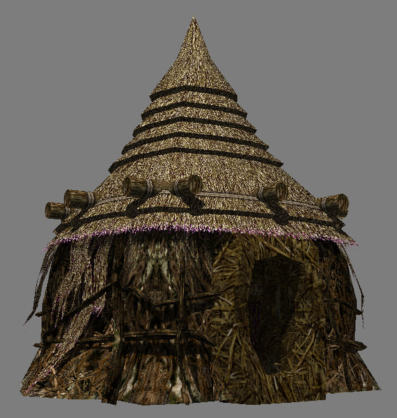 3d indigenous - native hut
