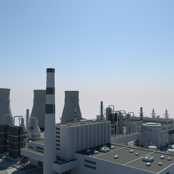 3d model of nuclear power plant