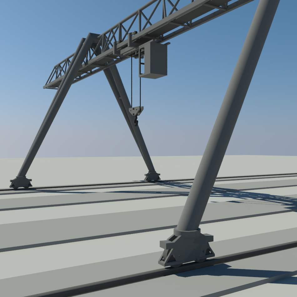 3d model crane gantry