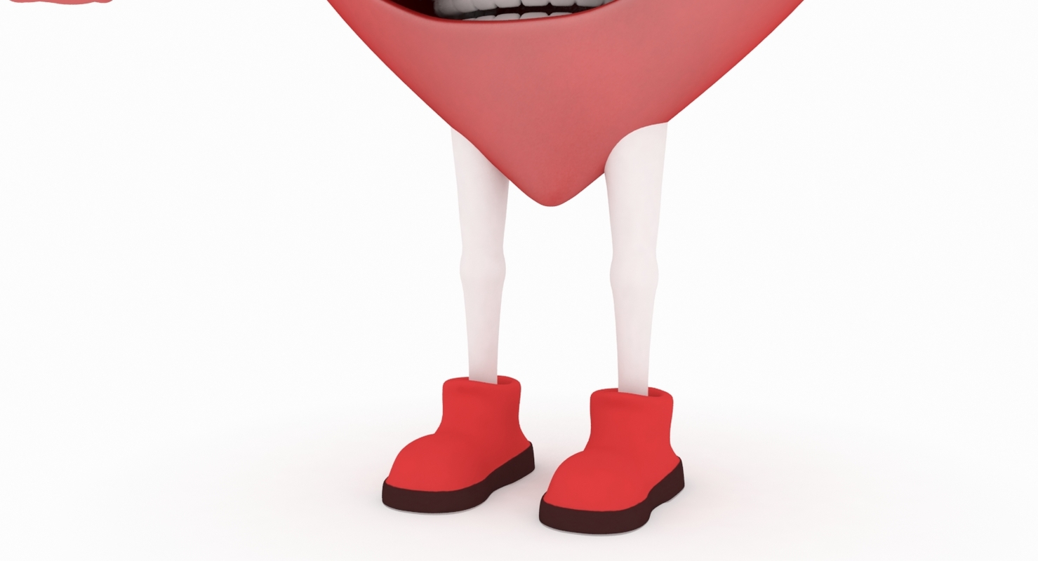 3d cartoon heart model