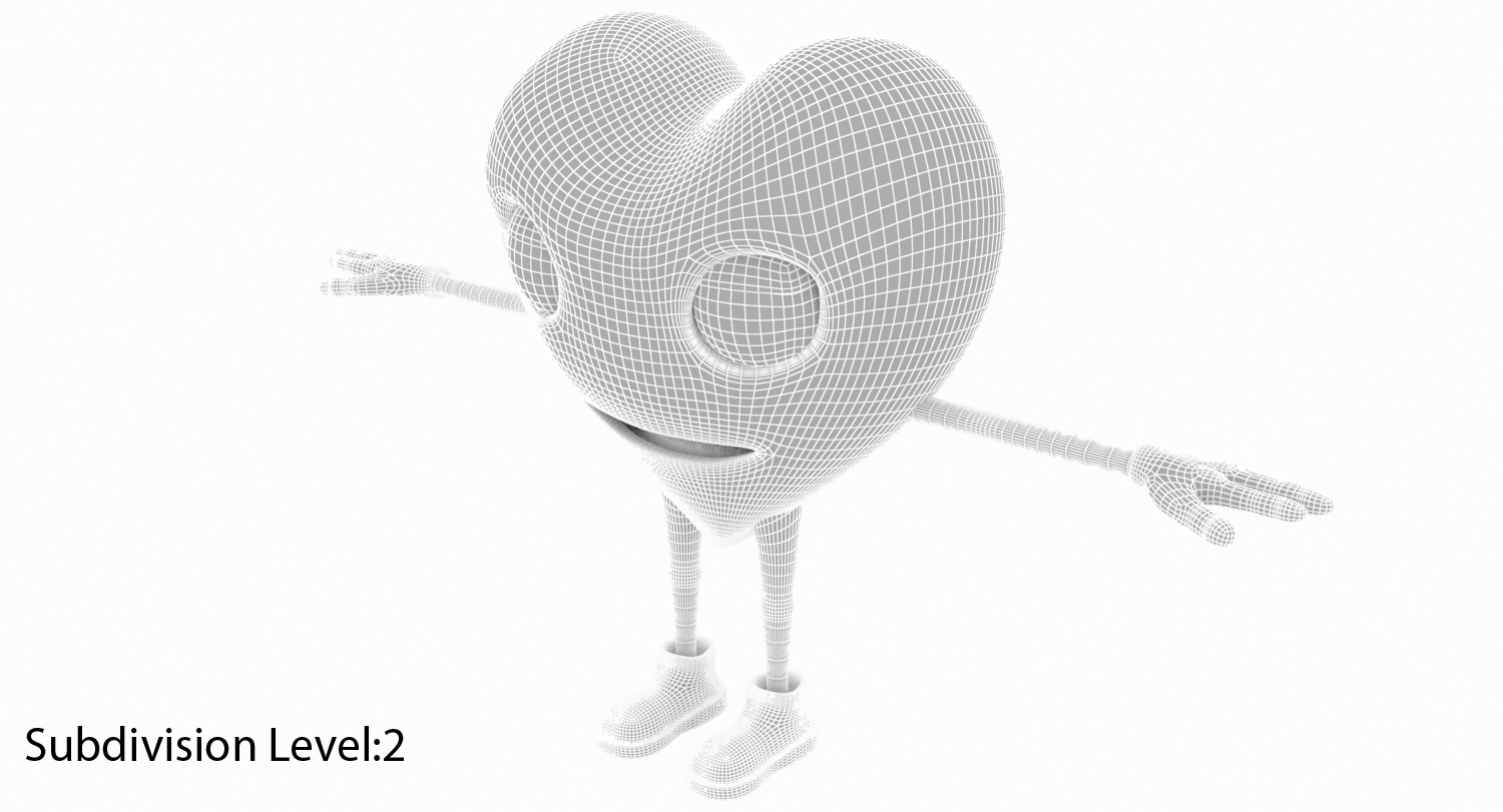 3d cartoon heart model