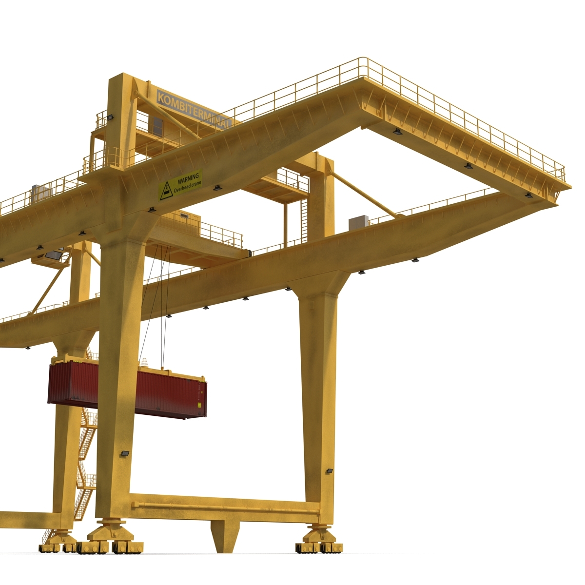 3d model rail mounted gantry container crane