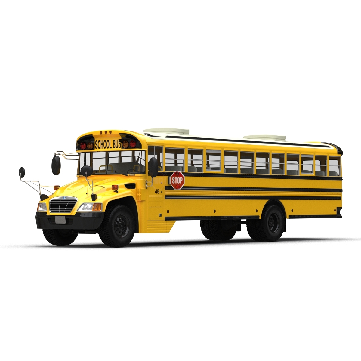 school bus 2 simple 3d model