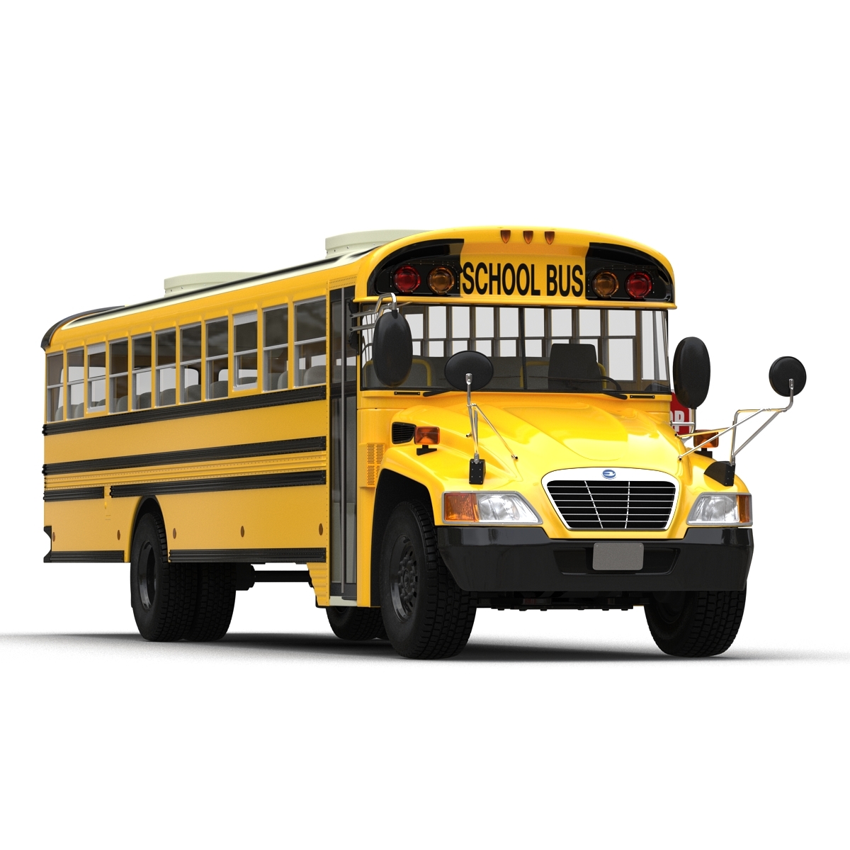 school bus 2 simple 3d model