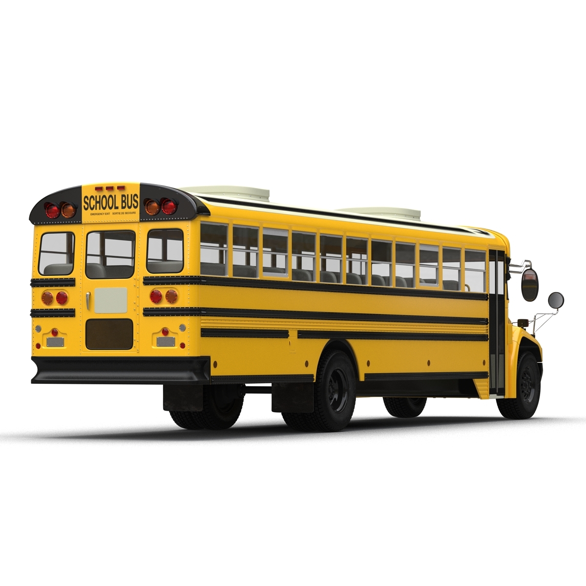 school bus 2 simple 3d model