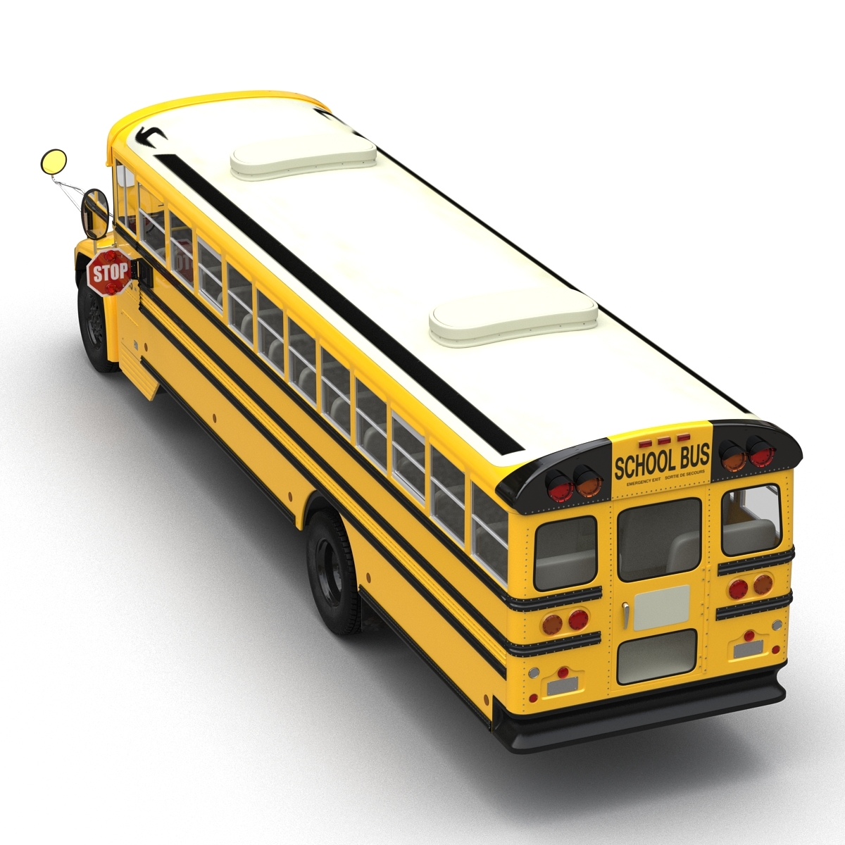 school bus 2 simple 3d model