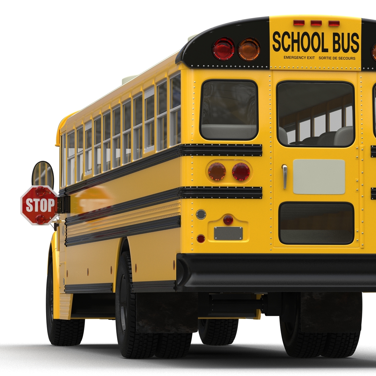 school bus 2 simple 3d model