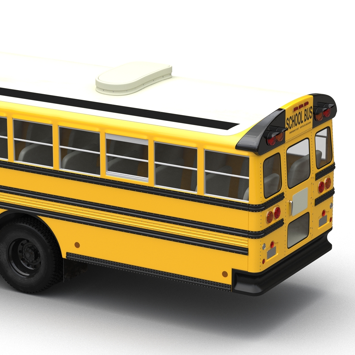 school bus 2 simple 3d model