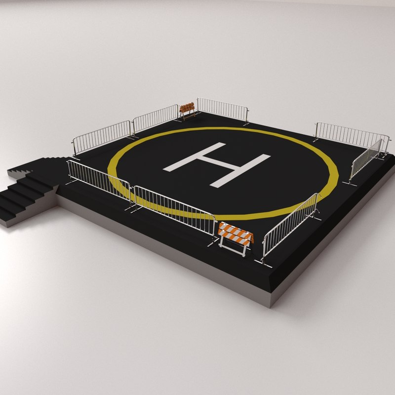 3d helipad pad