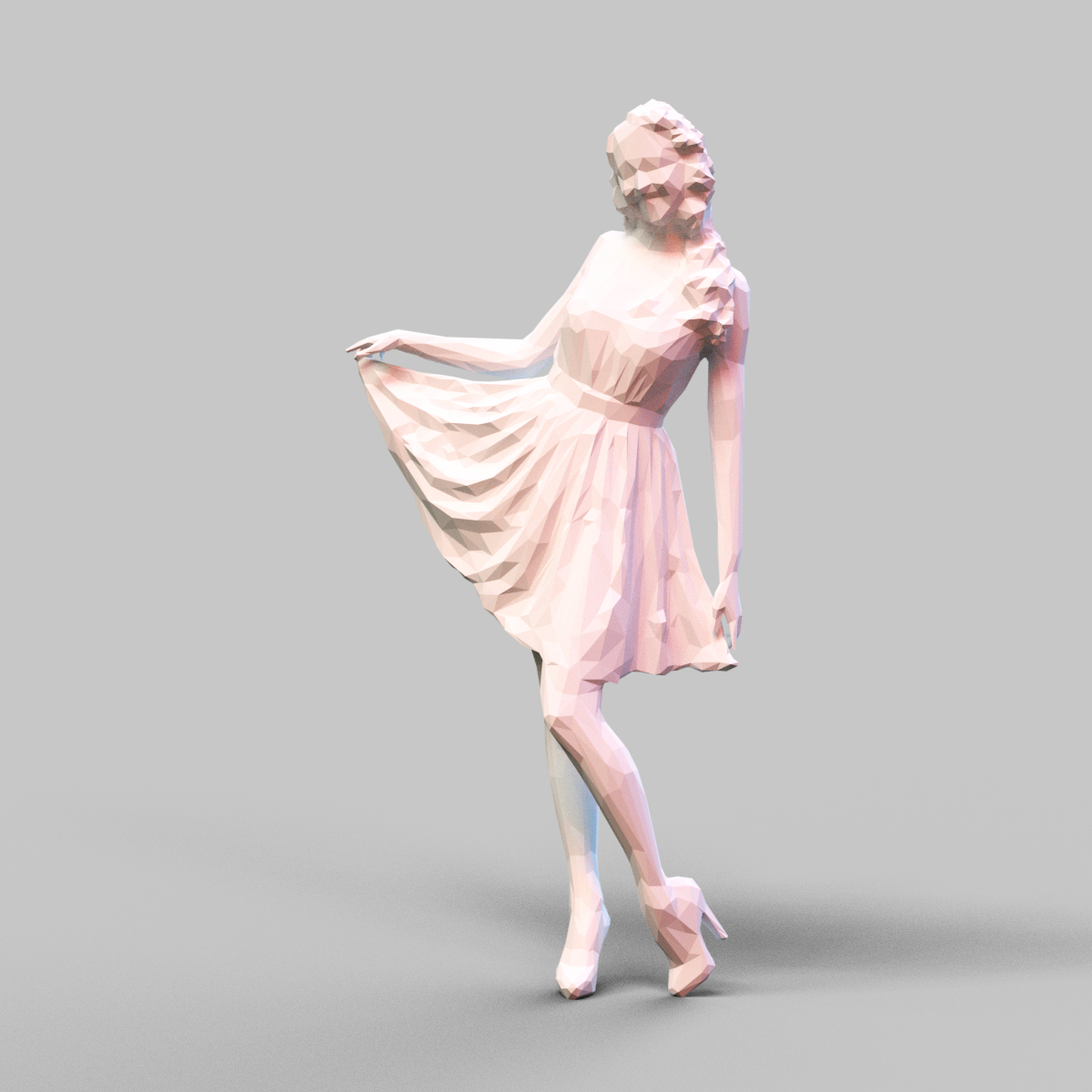 3d model girl posing