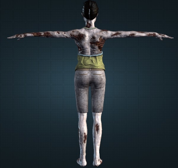 3d model female zombie