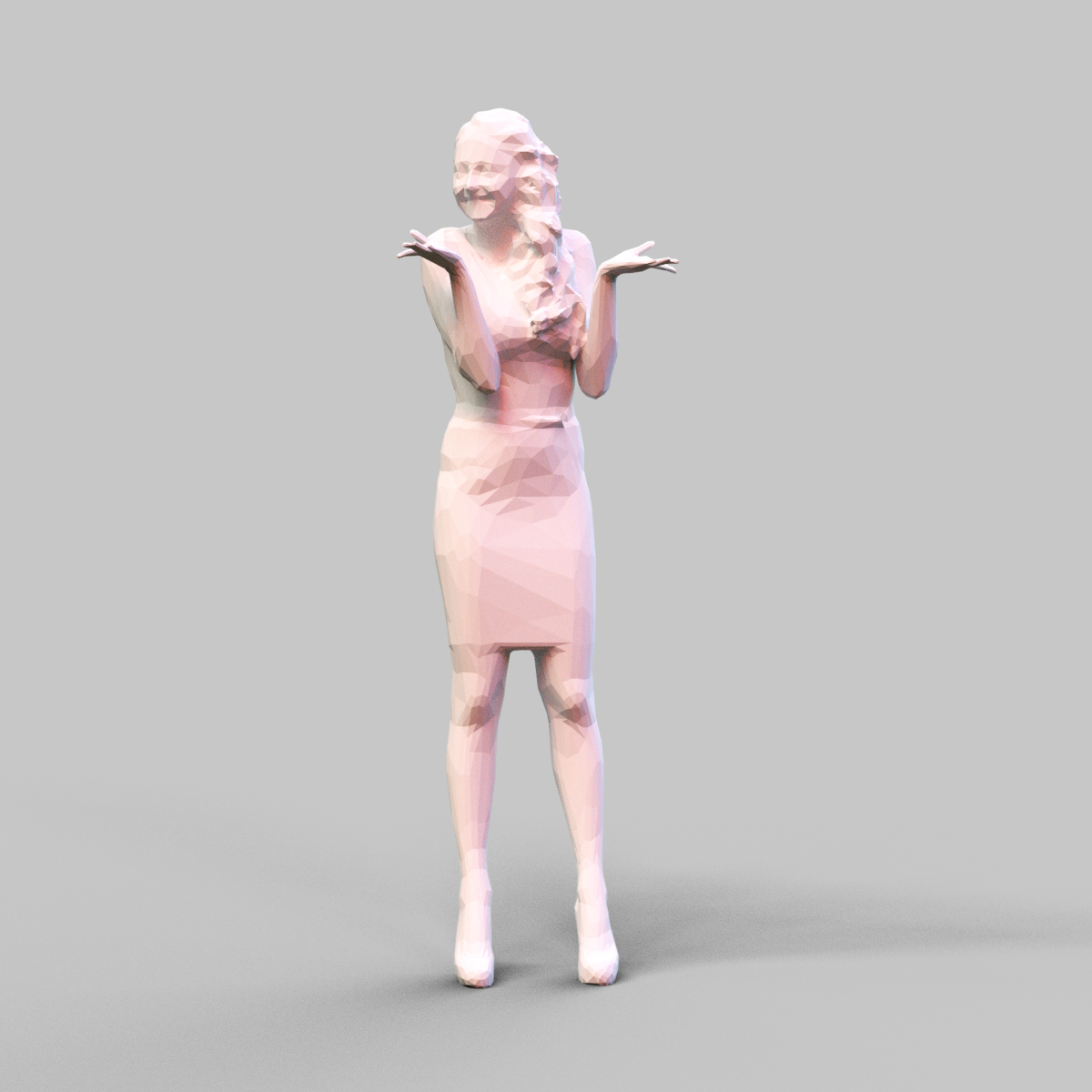 girl posing 3d fbx