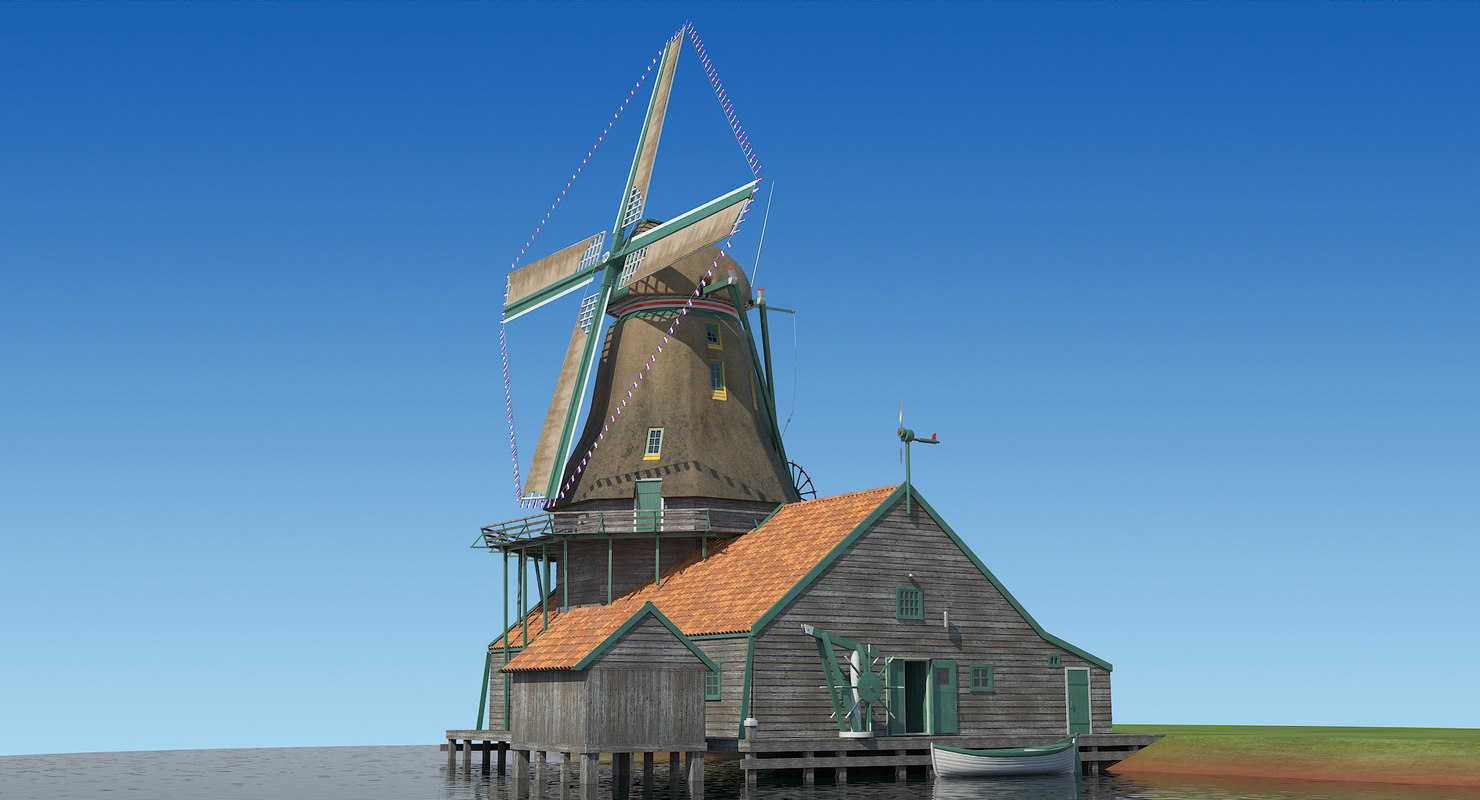 dutch windmill 3d model