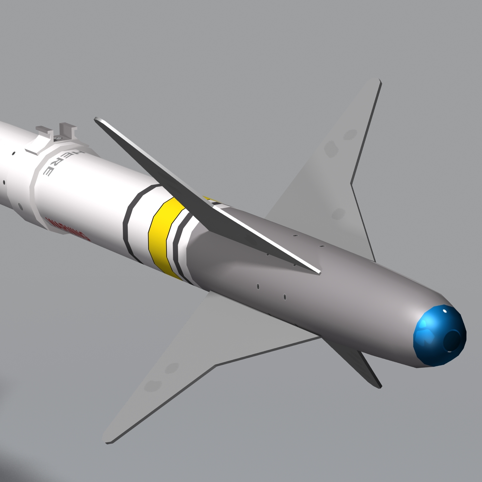 aim-9 sidewinder missile 3d model
