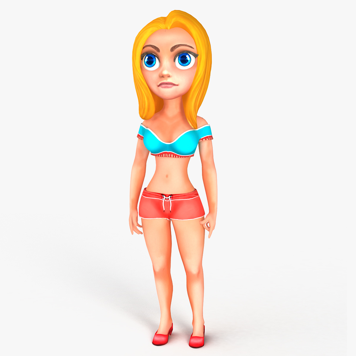 Girl Cartoon 3d Model