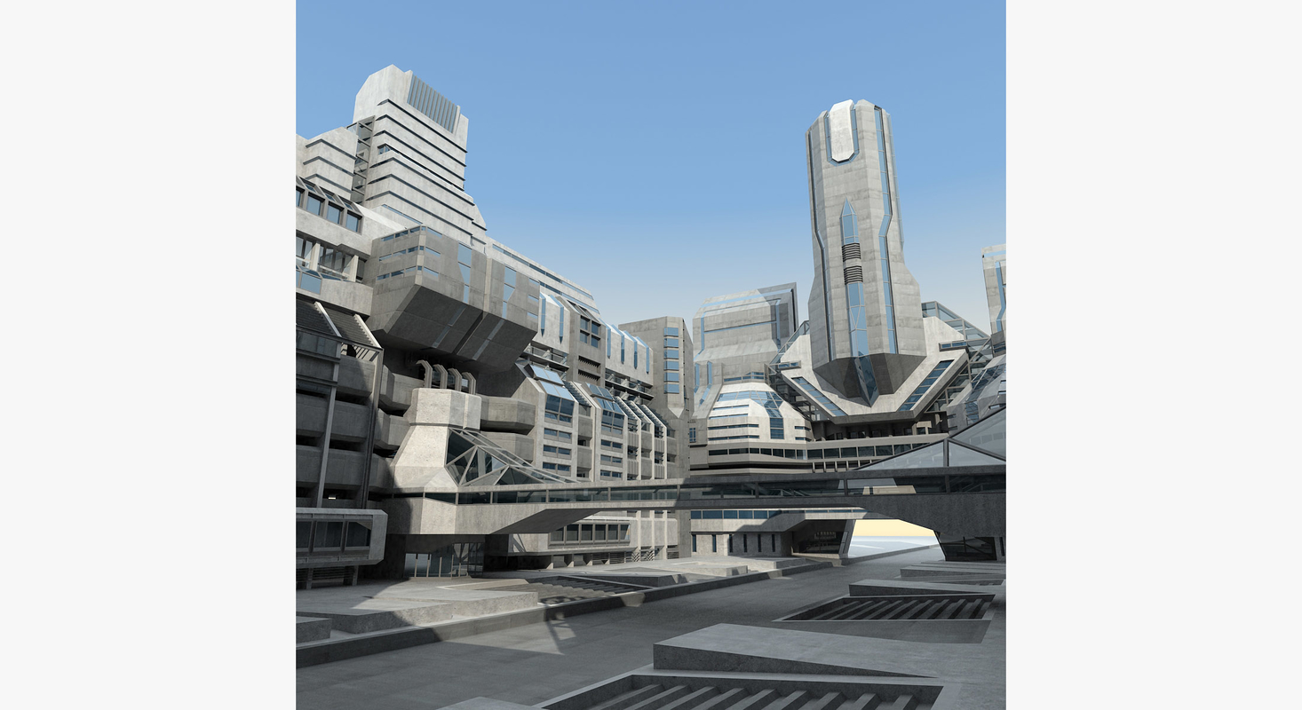 modern futuristic structure 3d model