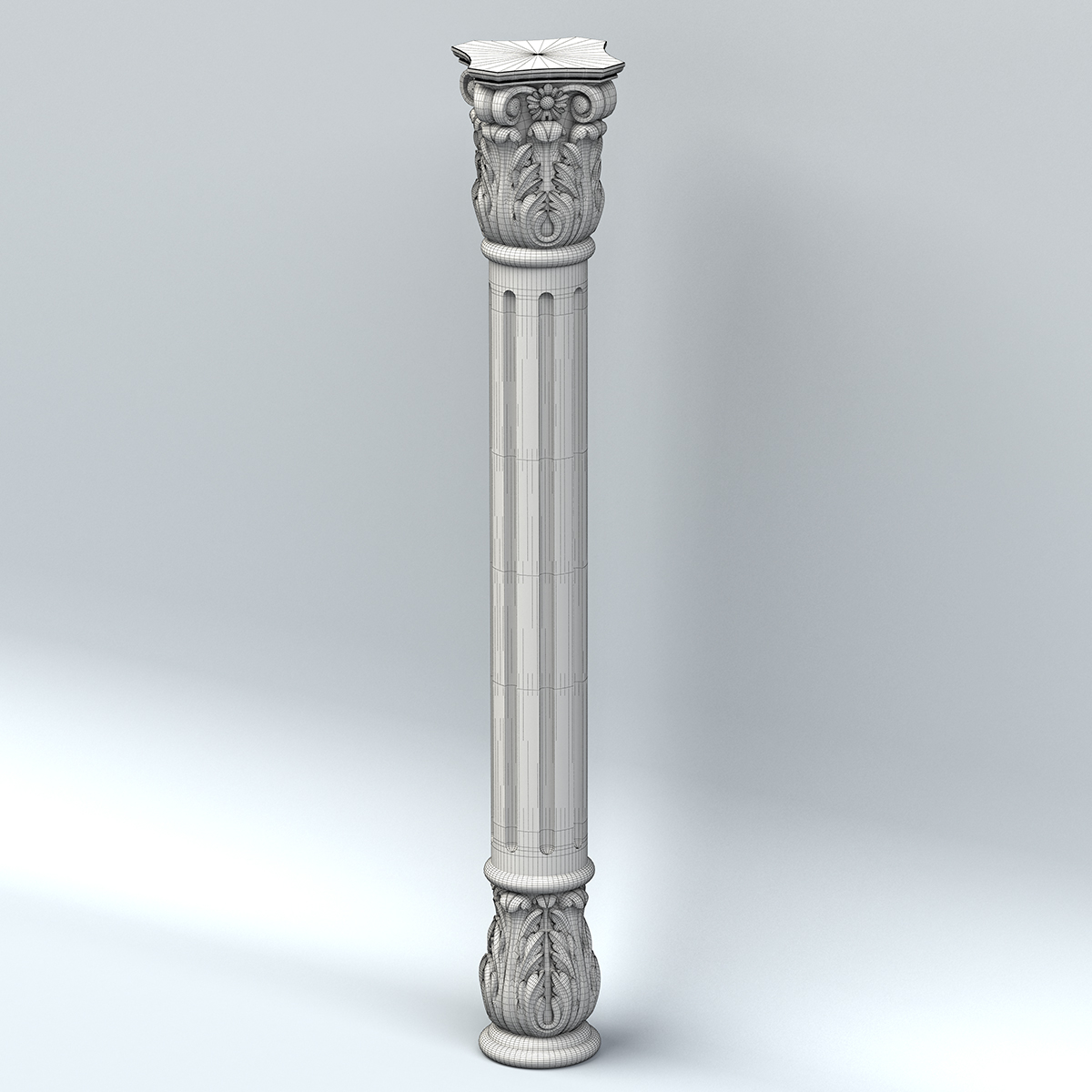 3d carved column
