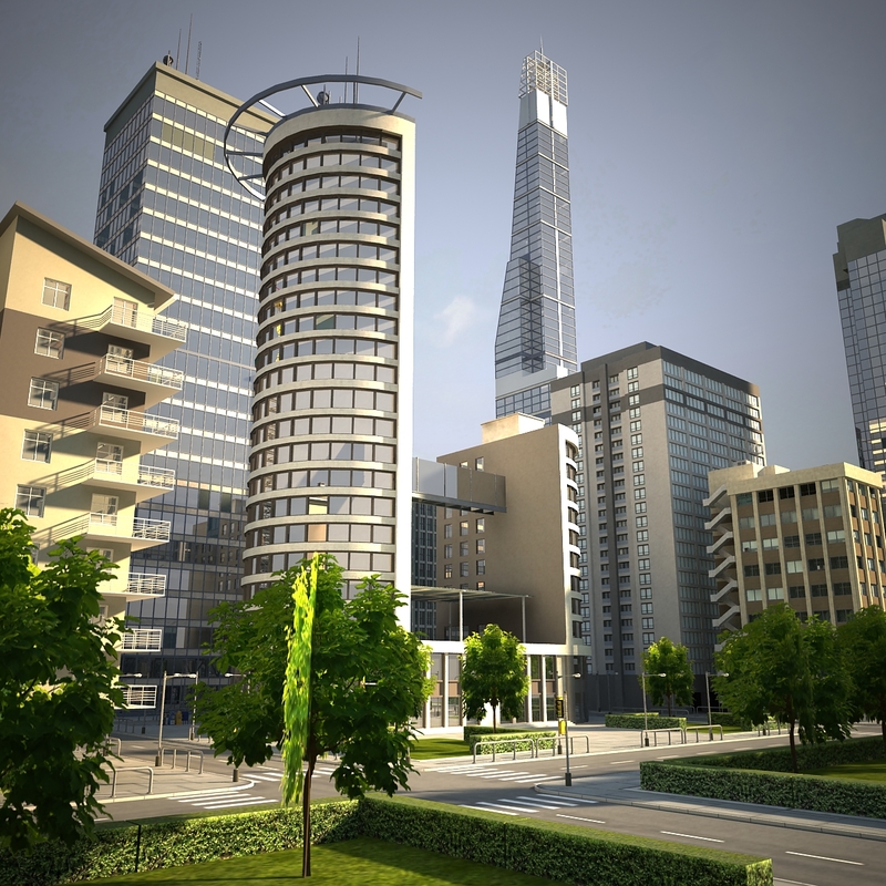 3d detroit city 2 model