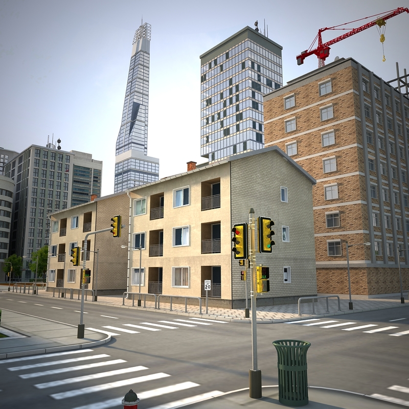 3d detroit city 2 model