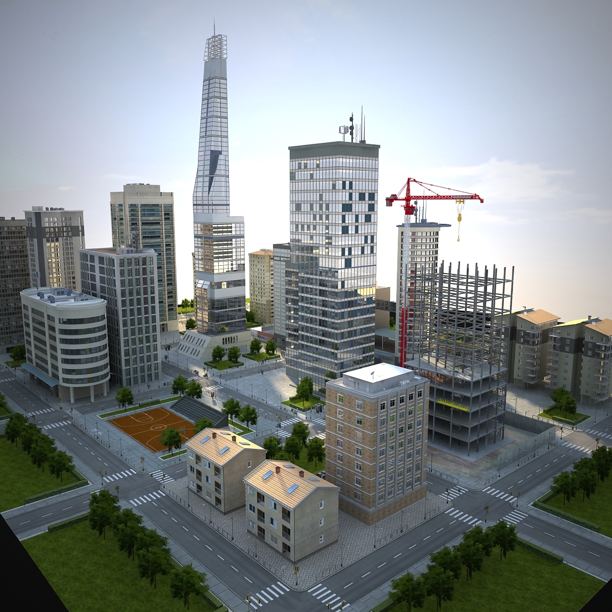 3d detroit city 2 model