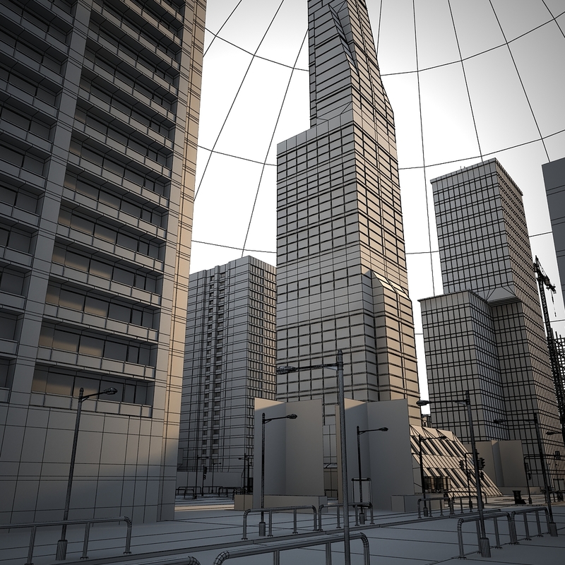 3d detroit city 2 model