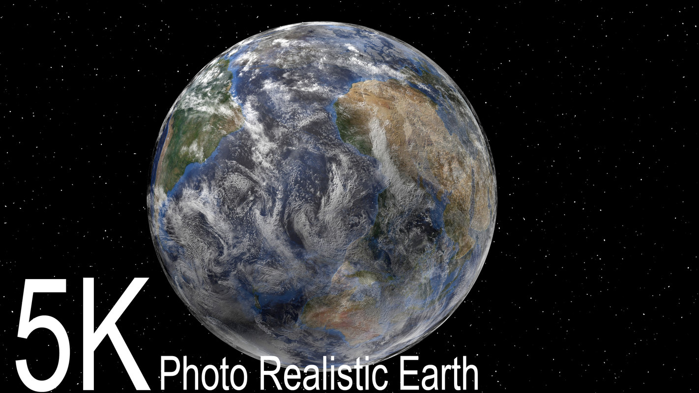 earth rotation 3d model
