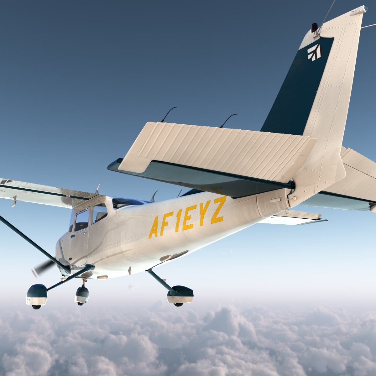 cessna 172 3d model