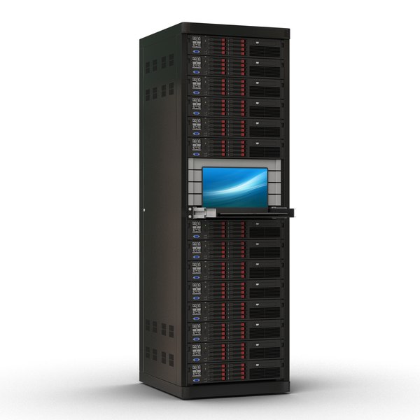 servers rack 3 3d model