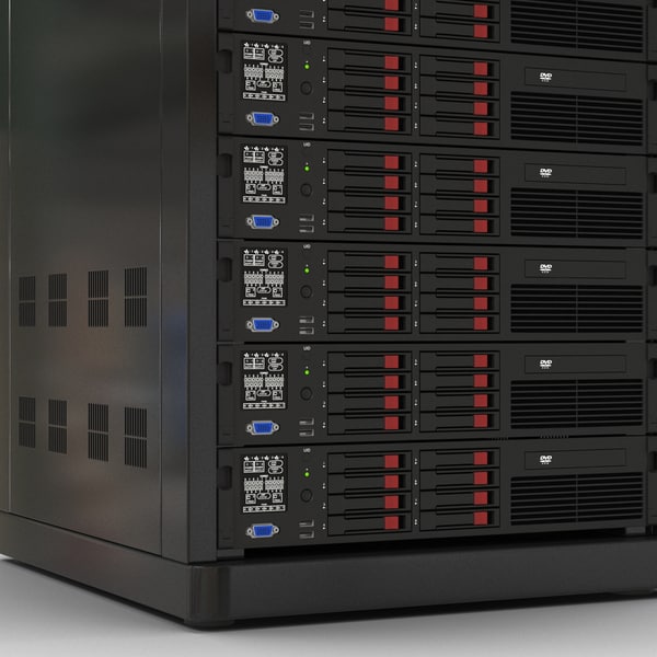 servers rack 3 3d model