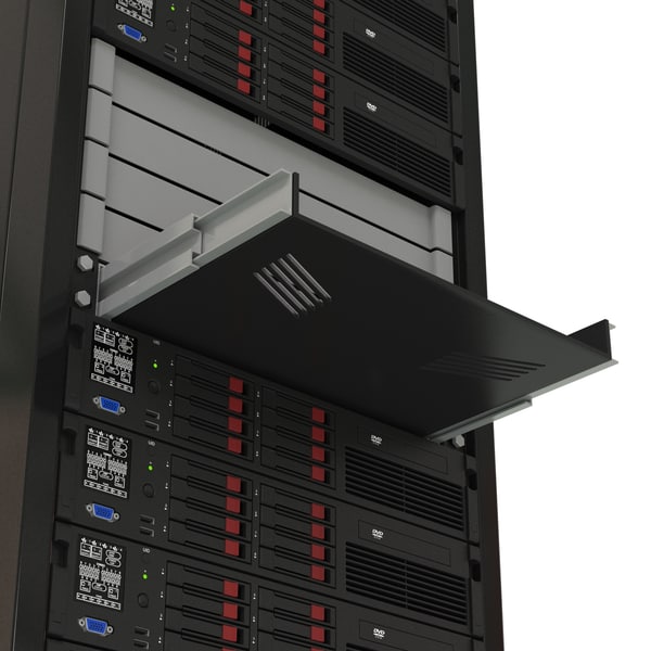 servers rack 3 3d model