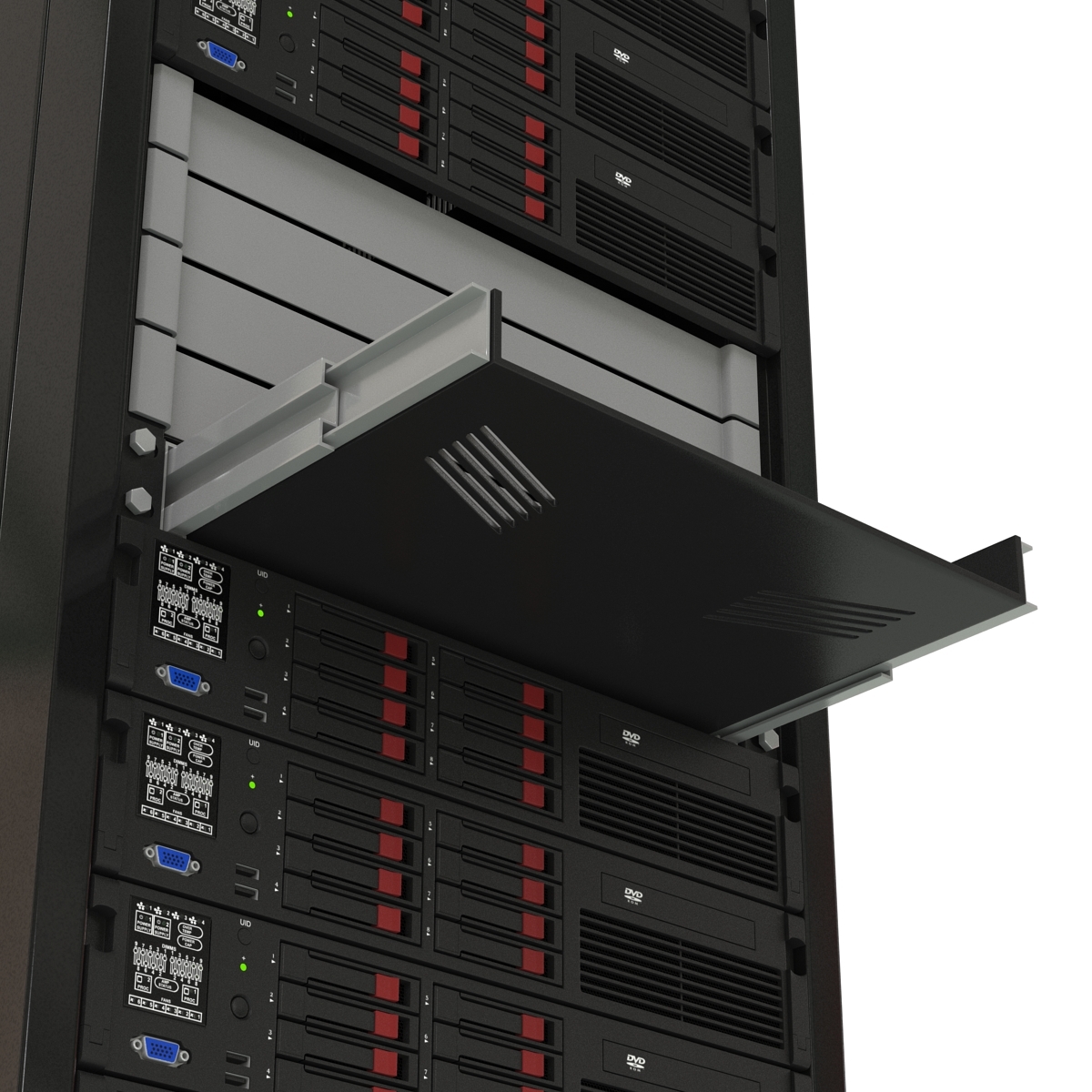 servers rack 3 3d model