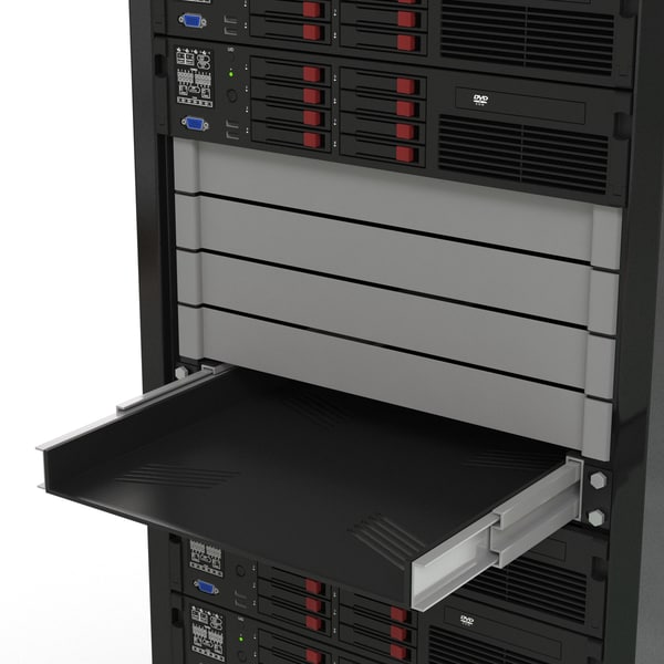 servers rack 3 3d model