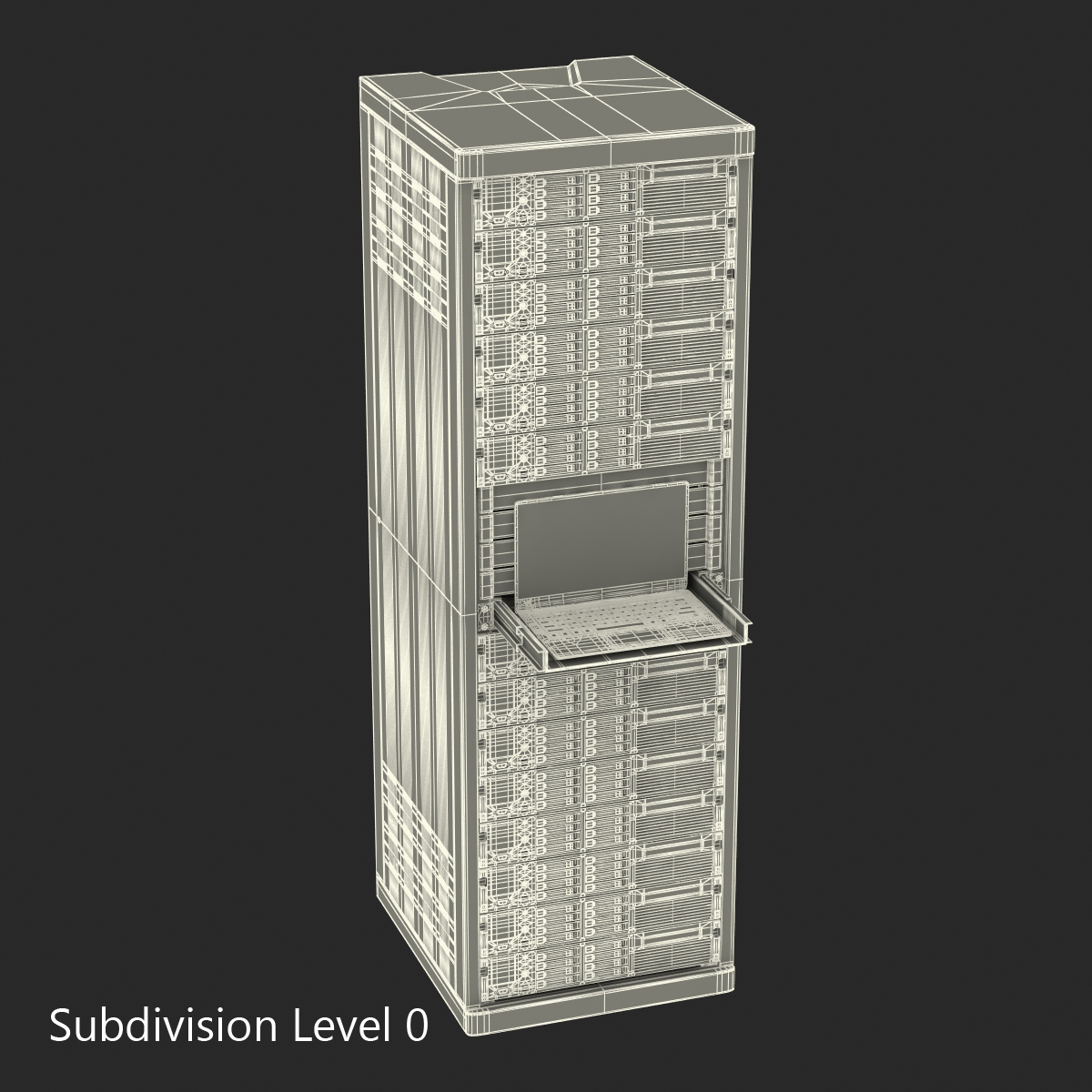 servers rack 3 3d model