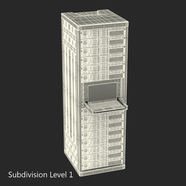 servers rack 3 3d model