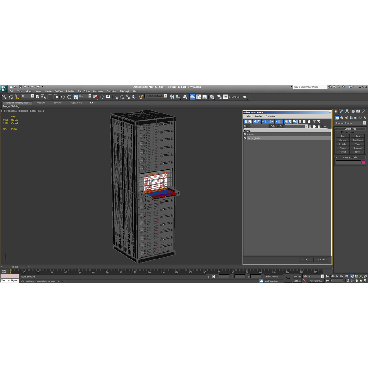 servers rack 3 3d model