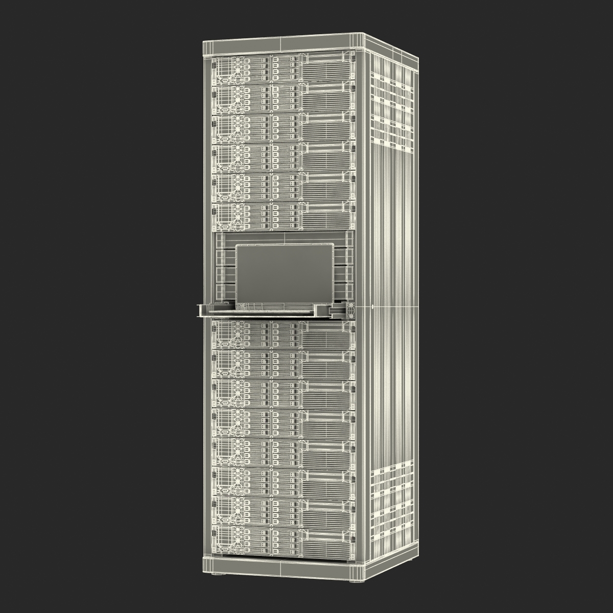 servers rack 3 3d model