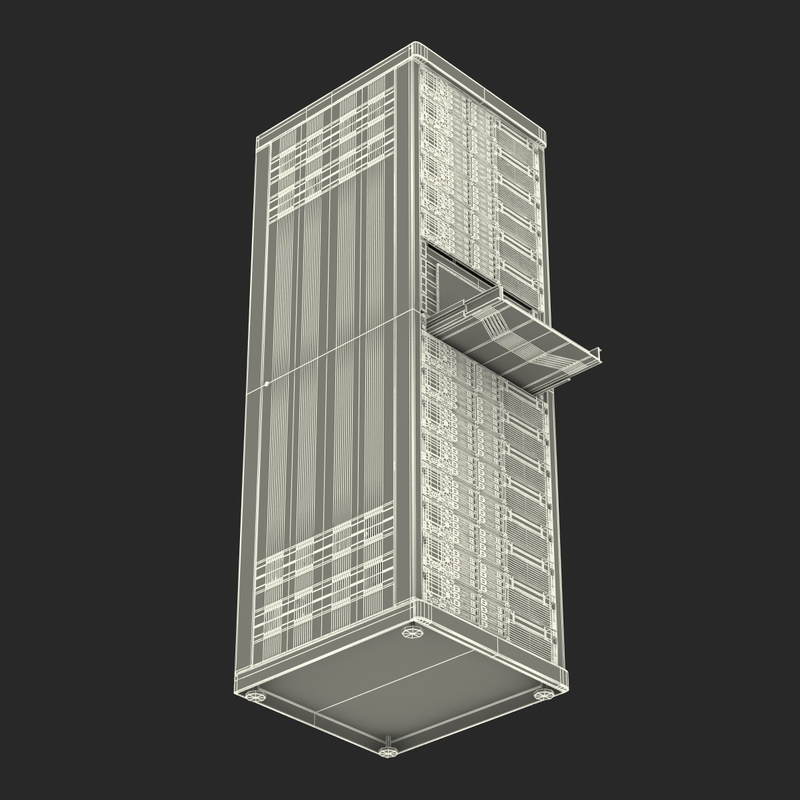 servers rack 3 3d model