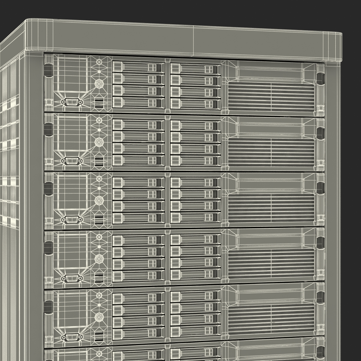 servers rack 3 3d model