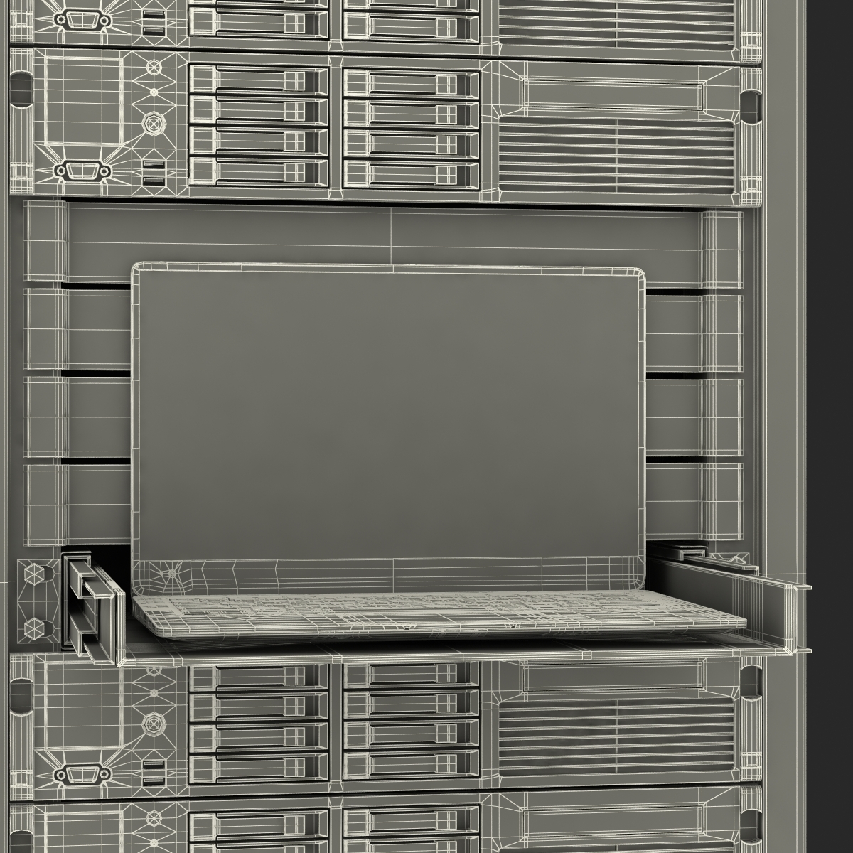servers rack 3 3d model