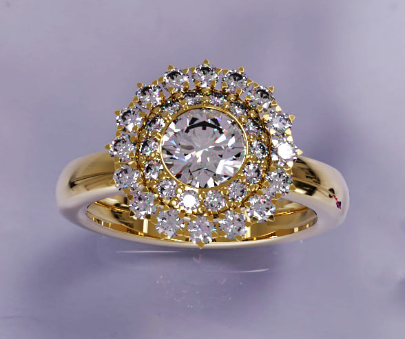 3D модель Кольцо с драгоценными камнями - TurboSquid 1001231