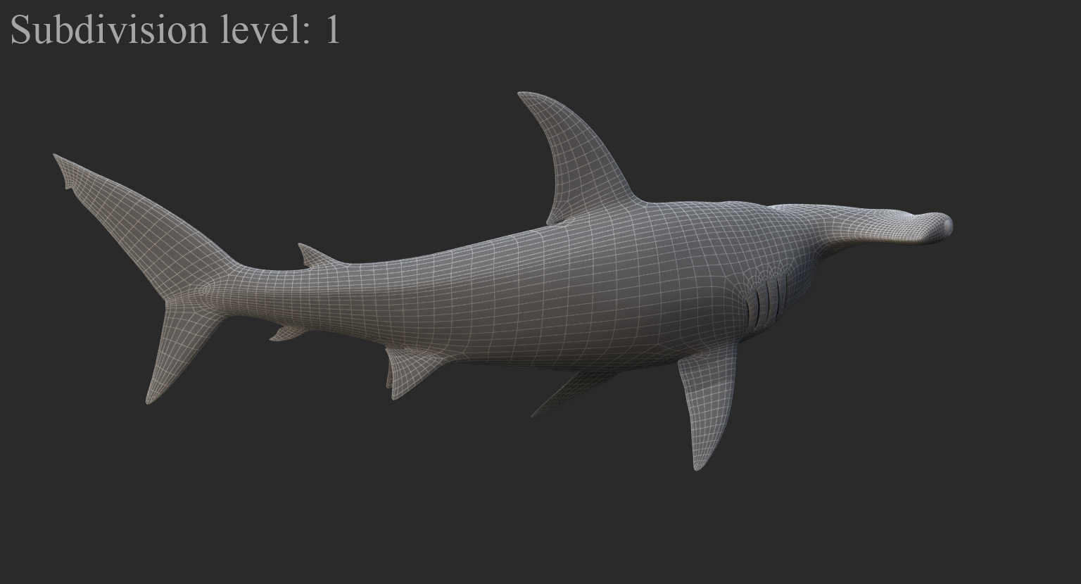 realistic hammerhead shark rigged 3d max