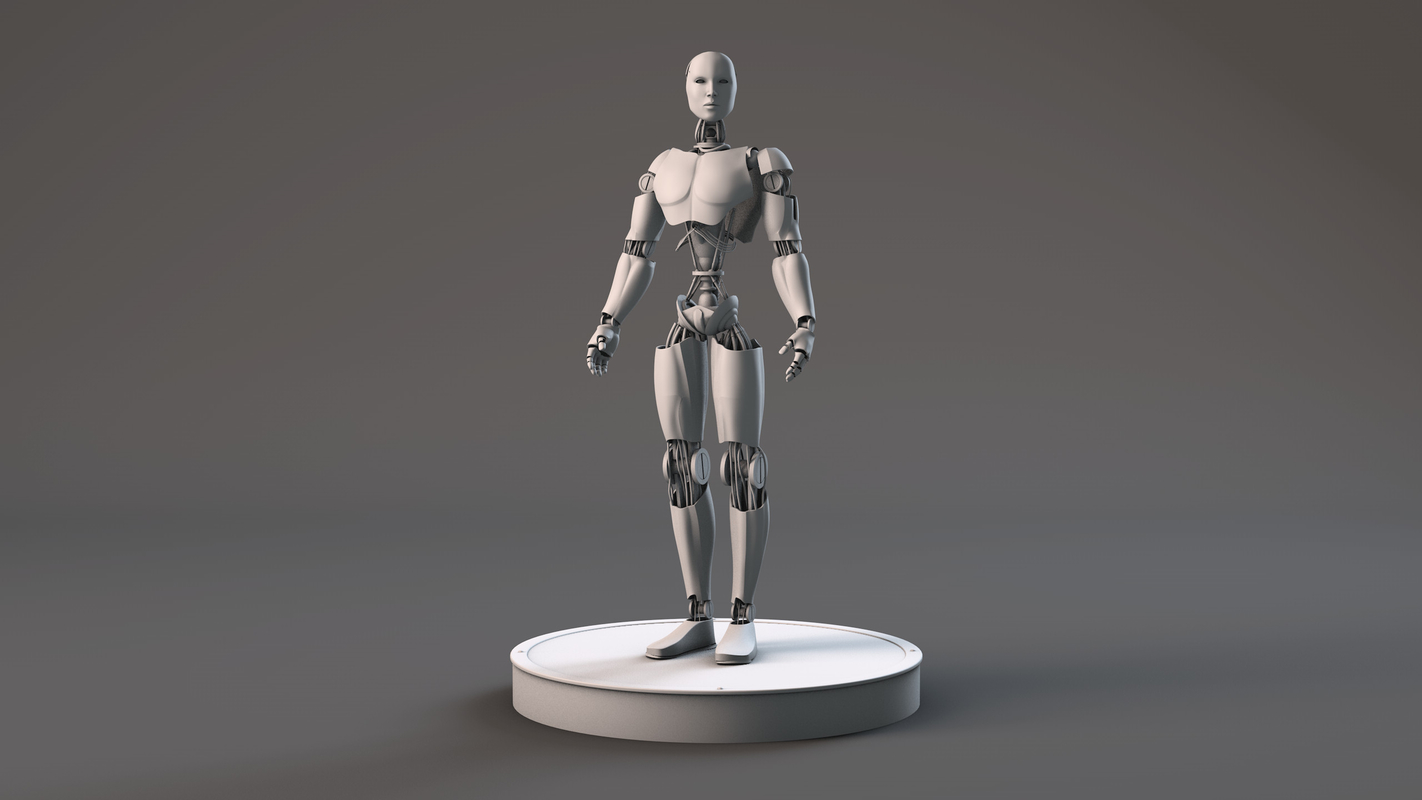futuristic robot 3d 3ds