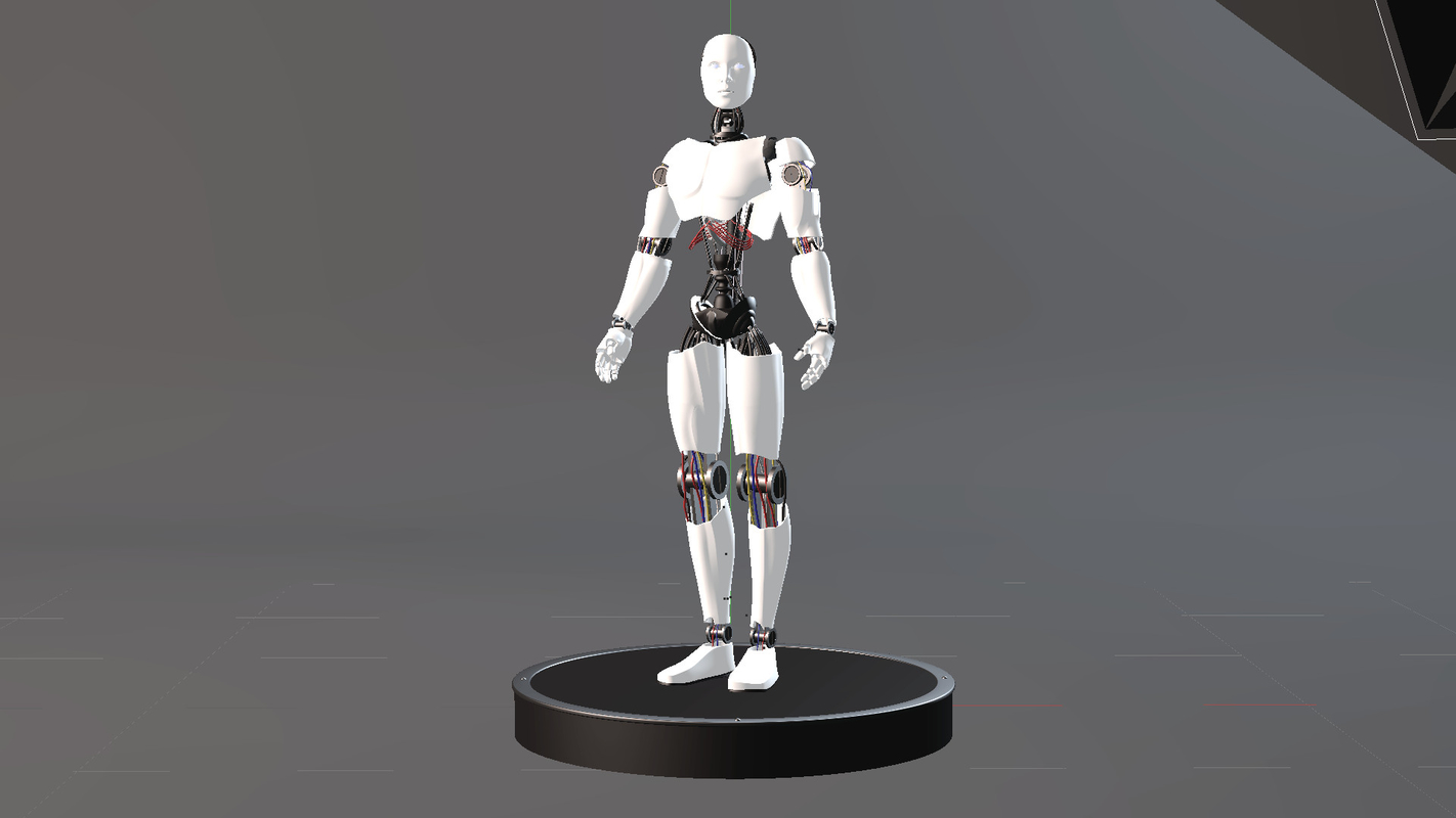 futuristic robot 3d 3ds