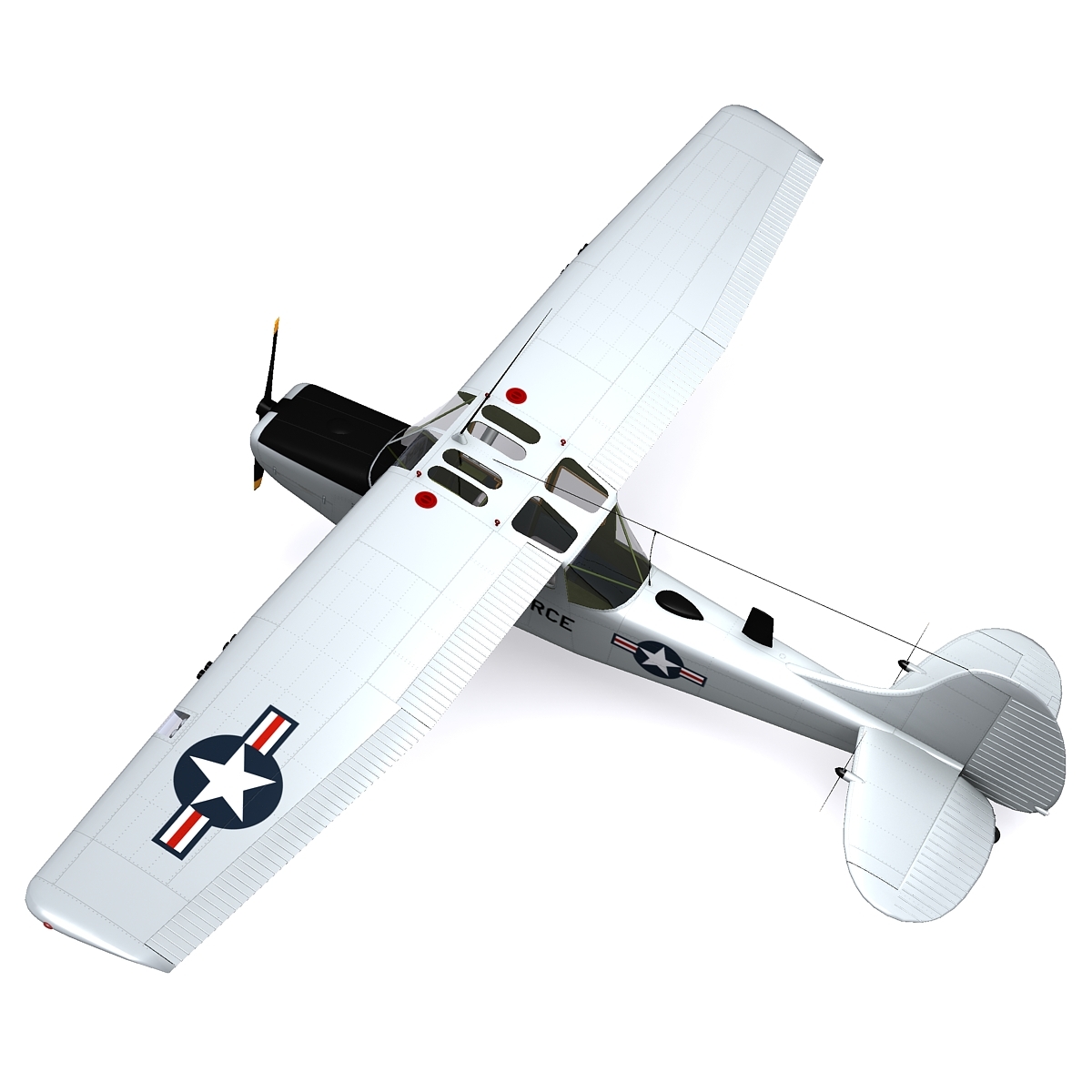 3d model cessna o-1 bird dog