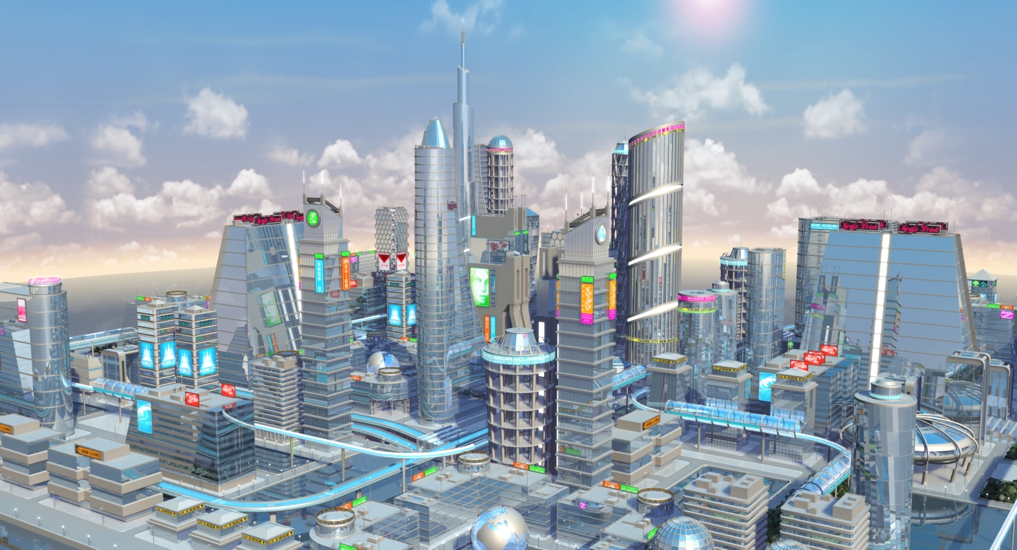 future city hd obj